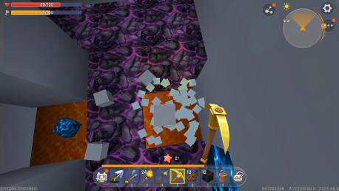 迷你世界极限生存07,无意中掉进岩浆,美美地洗了个岩浆澡