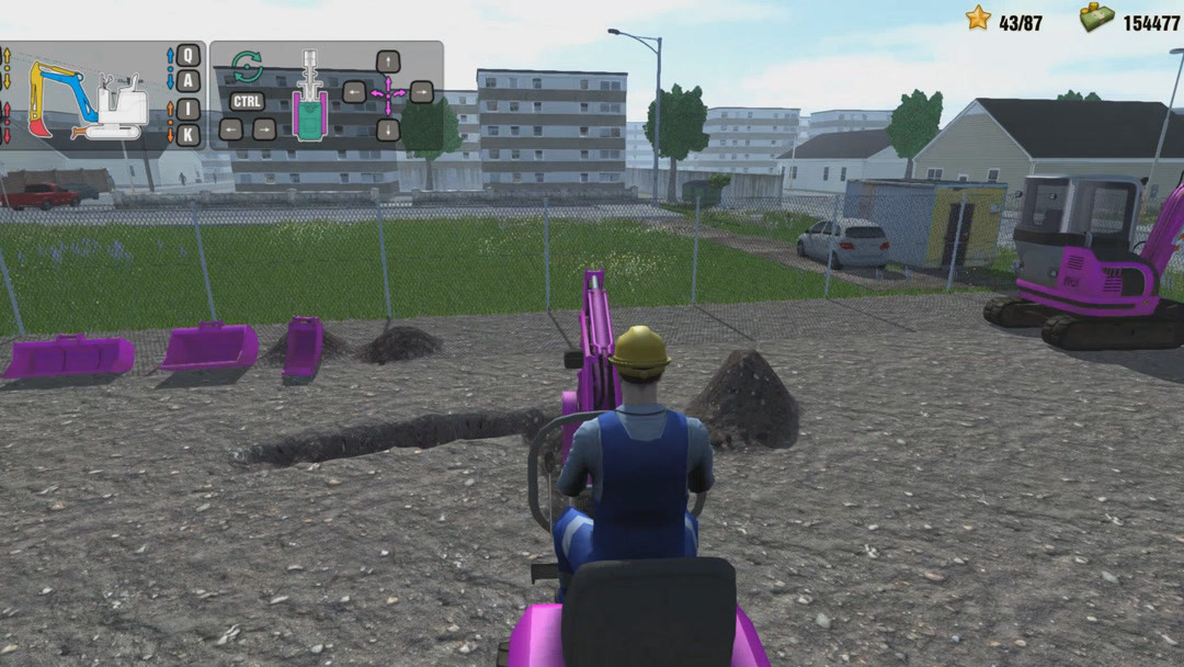 挖掘机模拟:在我们的花园里用挖掘机写了个中国的中