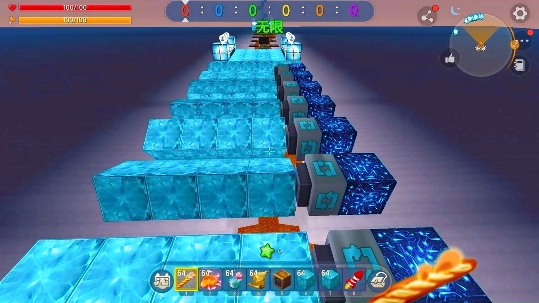 迷你世界 电器酷跑,还可以坐电梯到终点