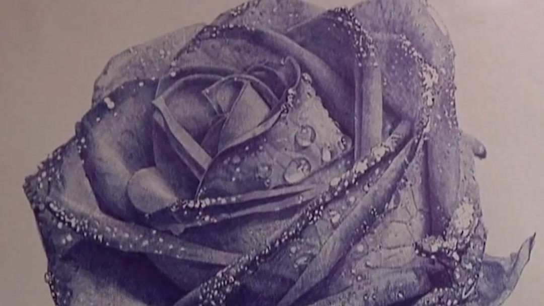 民间奇人用圆珠笔画画,能画出专业的感觉,真是无奇不有!