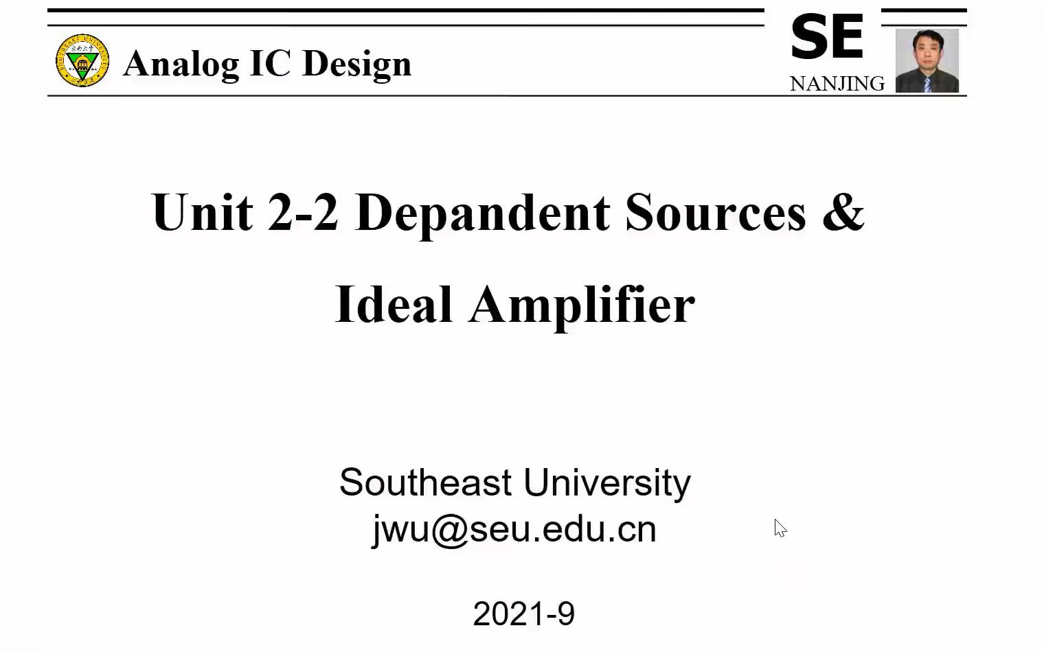 【2021新版-吴金-模拟集成电路-东南大学】第三讲 无源网络传递函数(...