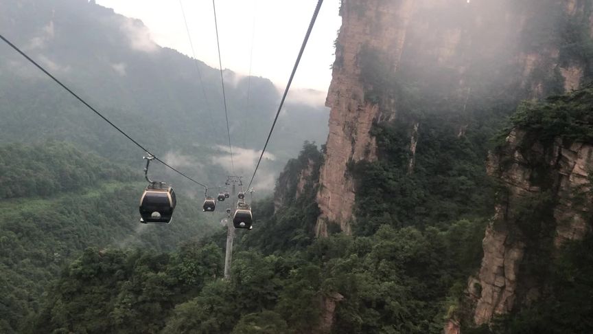 #张家界 #索道缆车