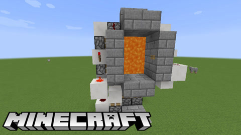 【老旅】岩浆门ep145我的世界红石教学