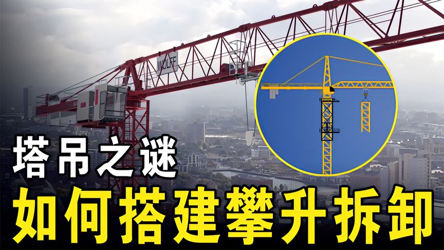 塔吊是如何搭建和攀升的,又是如何拆卸的?多年的疑惑终于解开了