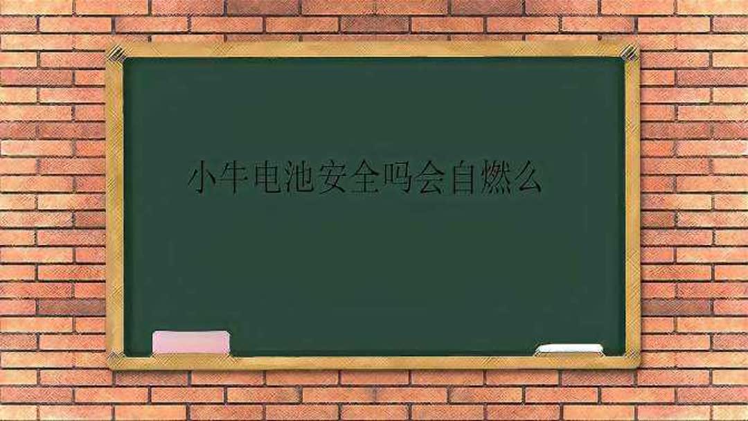 小牛电池安全吗会自燃么