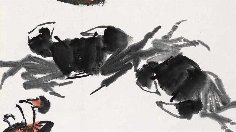 中国画写意螃蟹最简单,最初效果的画法