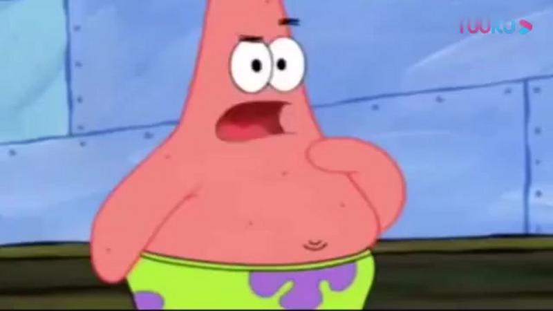 海绵宝宝动画片:海绵宝宝吹了一个超大的泡泡
