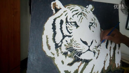 数字油画 老虎_201606170929