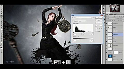 ...photoshop教程ps后期合成视频教程,女孩冲破枷锁!ps高级实例制作...