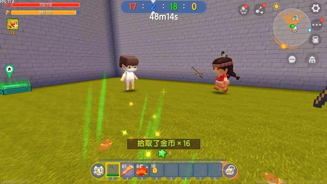 迷你世界:我制作厉害的武器 要是两个小伙伴联手欺负我就惨了