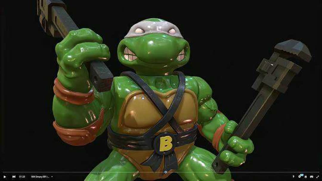 c4d设计师:好酷炫的变异忍者龟