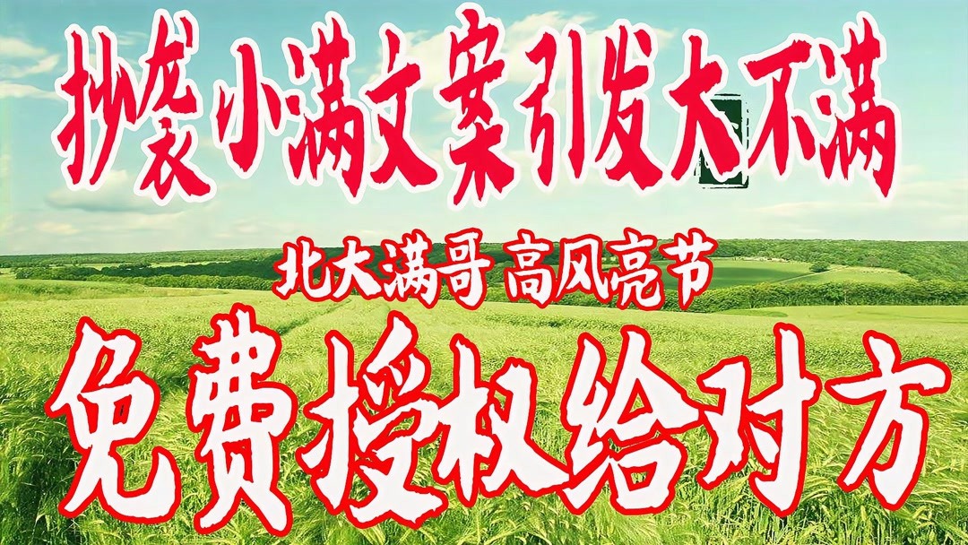 奥迪小满广告引发大不满 北大满哥免费授权再显大格局