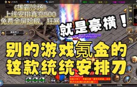 传奇手游:上线加入行会就给安排500米 狂暴 自动回收等!