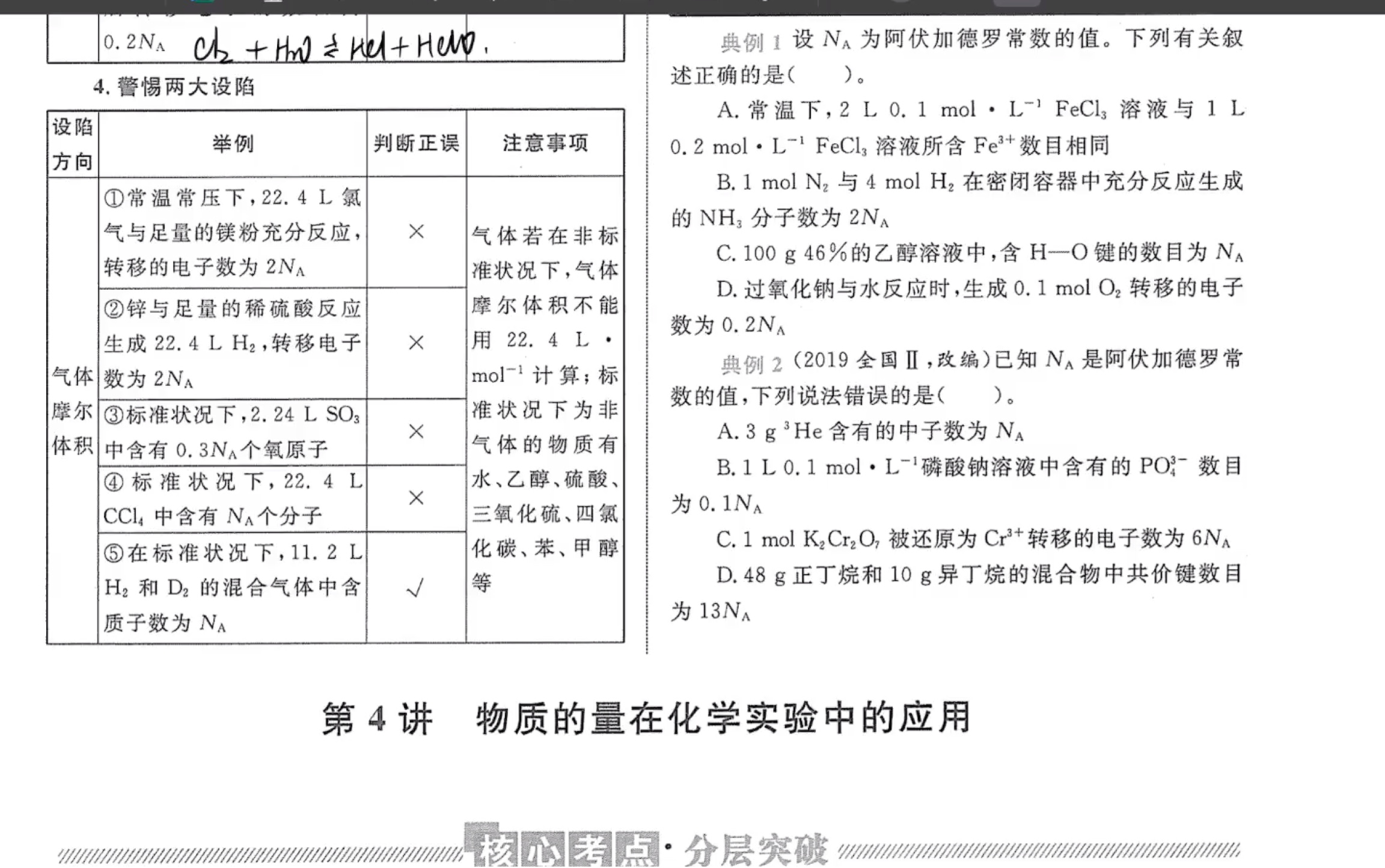 《优化设计》第1章第4讲考点一物质的量浓度的概念及相关计算