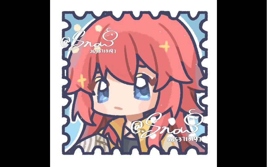 【指绘】一颗小邮票稿子