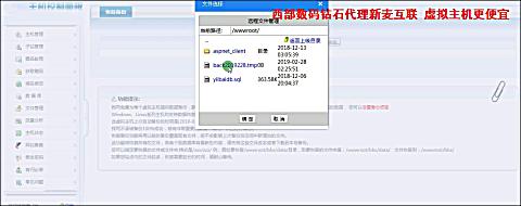 西部数码虚拟主机设置方法之如何恢复备份数据