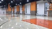 体育木地板彩绘重涂刷漆,凯美沃产品应用之合肥鑫空球馆施工案例