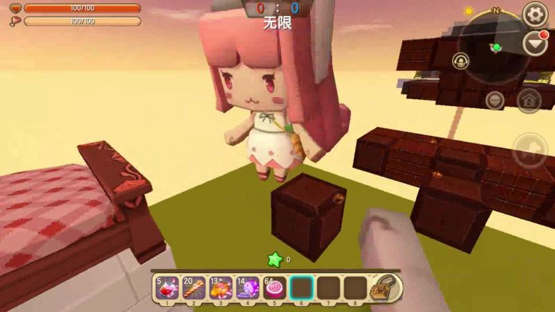 迷你世界:可怜小伙伴,勇敢面对旋转方块