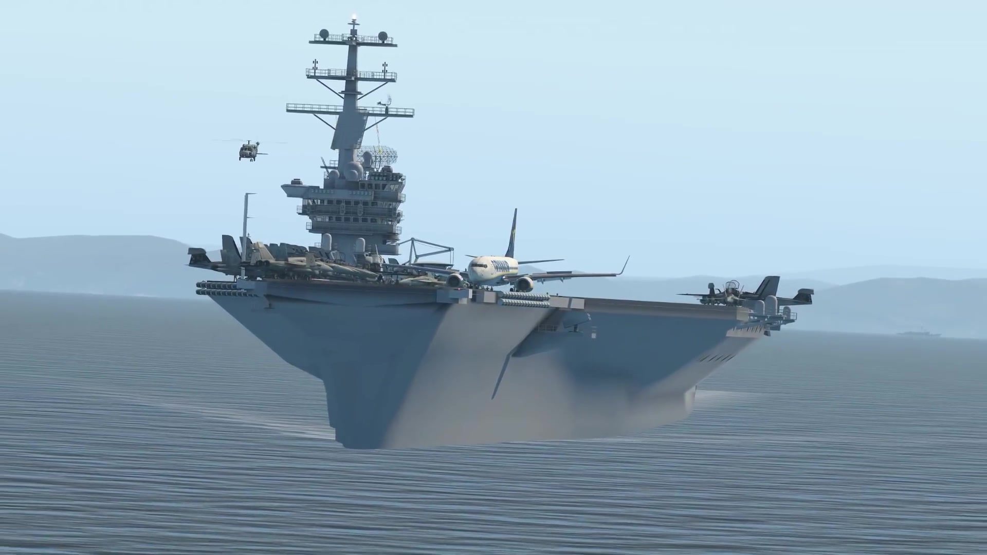 【XPLANE11】将737降落到航母上