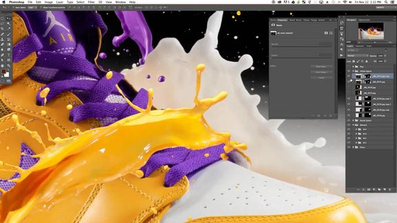Photoshop漆墨耐克篮球鞋特效制作视频教程4