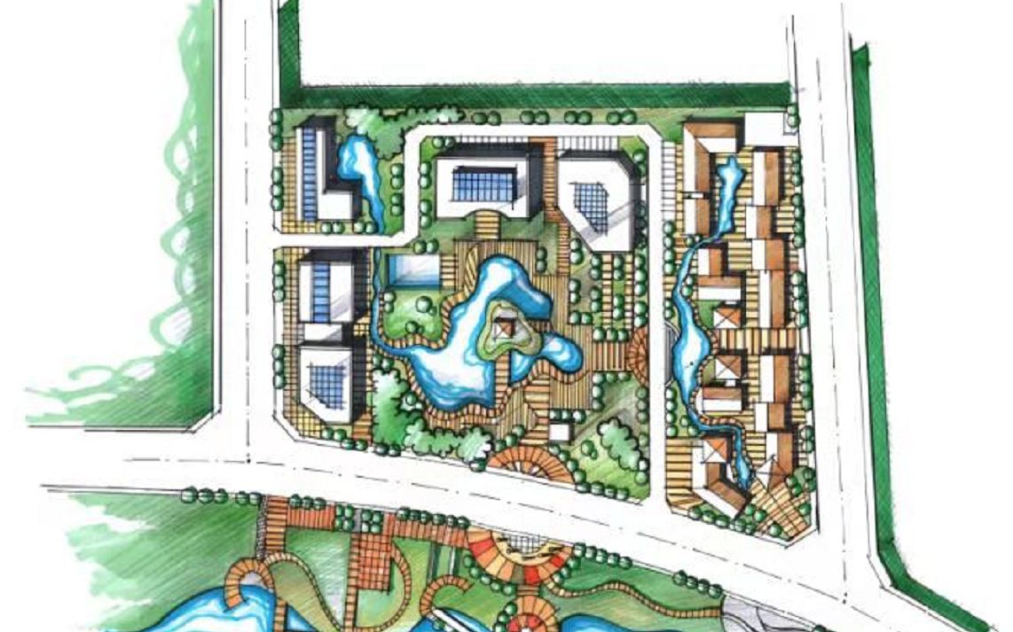 规划平面图上色技法【金筑四方手绘】