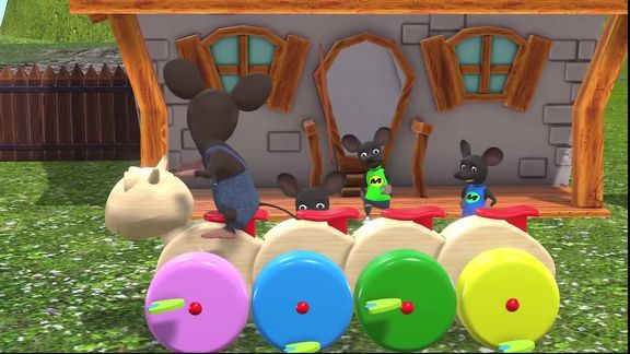 小老鼠和狐狸开小汽车的智慧小故事 益智动画英语启蒙学知识