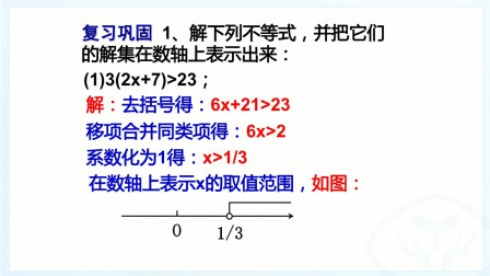 微课:不等式和不等式组复习题讲解(人教版七下数学第九章)