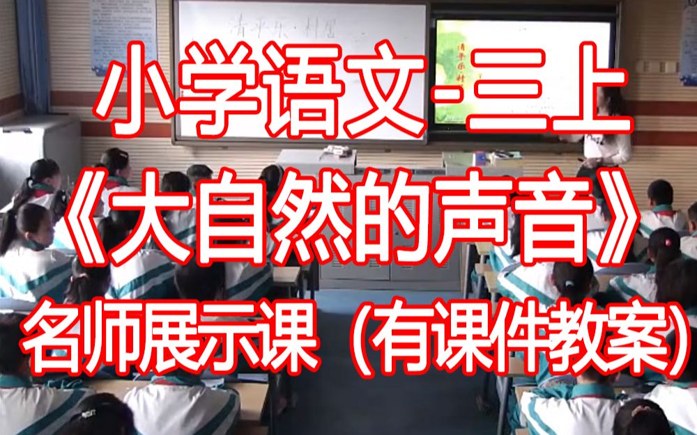 三上:《大自然的声音》(有PPT课件教案) 优质公开课 小学语文三年级...