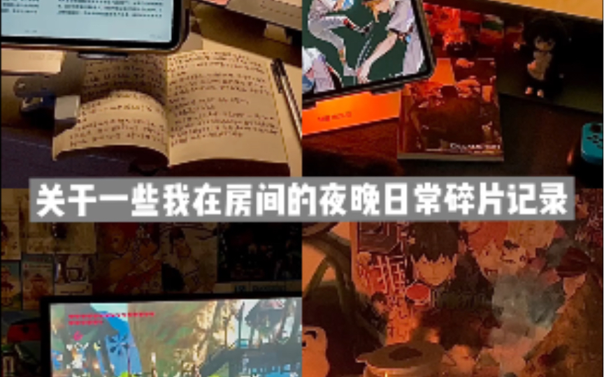 minivlog 日常碎片|夜晚在房间游荡|一些卧室氛围感 晚间塞尔达 读书 ...