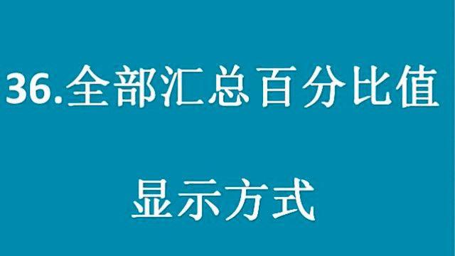 会计Excel技巧36,全部汇总百分比值显示方式