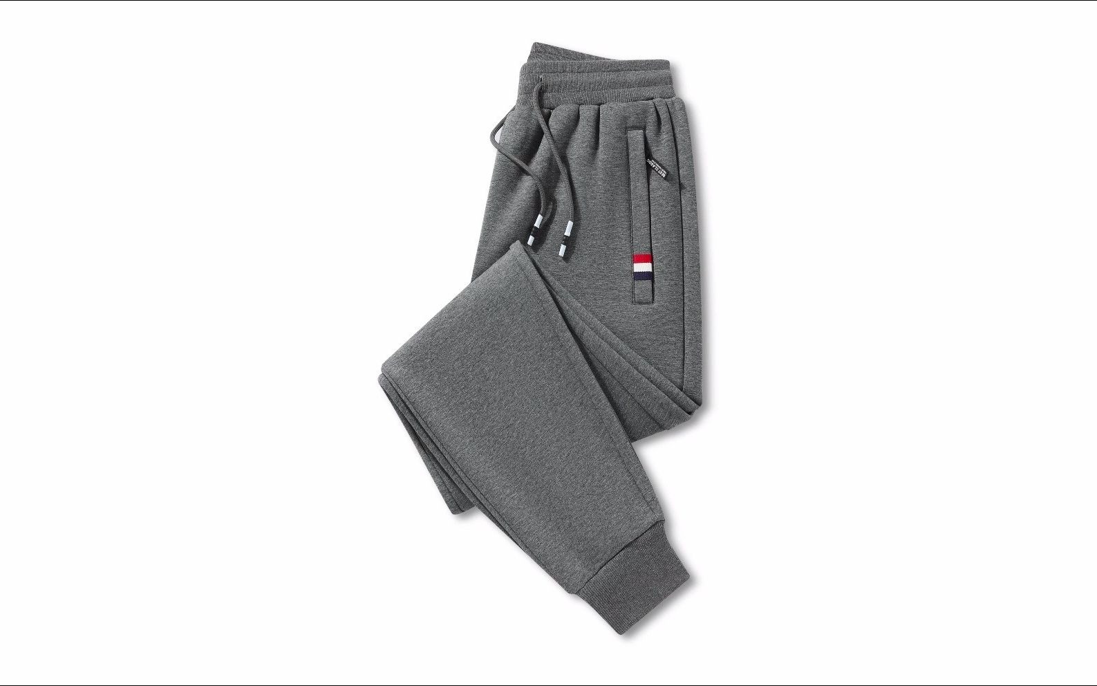 男装裤子折叠平铺PS修图案例 服装修图,白底图去皱液化调型