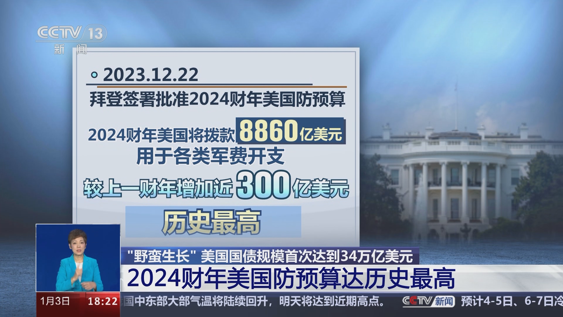 [共同关注]“野蛮生长” 美国国债规模首次达到34万亿美元 2024财年...