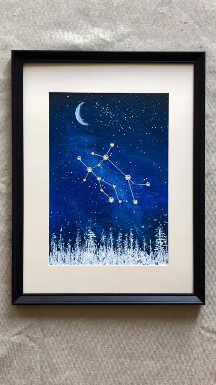 超级简单的星座装饰画,下一期画什么...