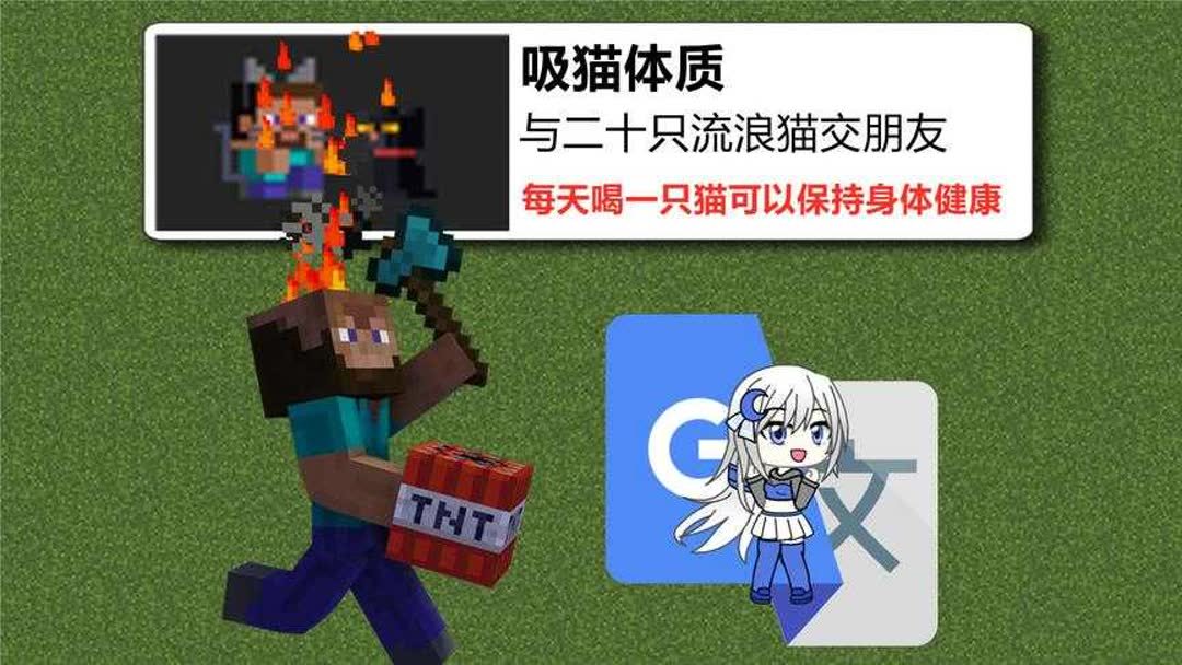 谷歌翻译《我的世界》成就⑤:猫是液体实锤了!