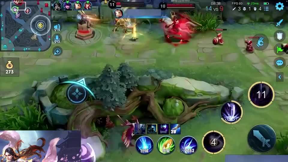 王者荣耀:北慕露娜一飘四,飞天无限连斩获三连决胜!