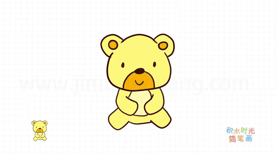 动物简笔画大全,画简单的小熊简笔画