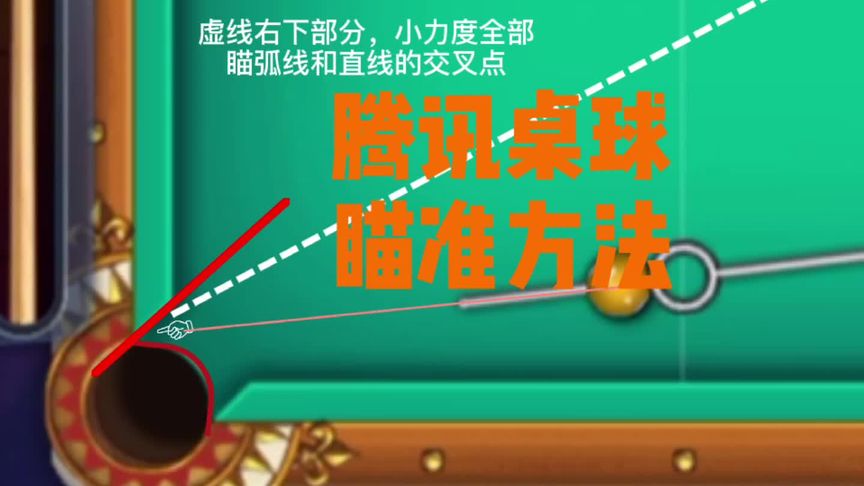 众山小教你腾讯桌球如何几秒钟瞄准#抖音小助手 #腾讯桌球 #台球