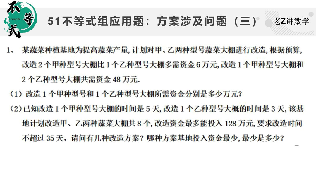 不等式组应用题常考题:题目千变万化,掌握方法1招直击问题核心
