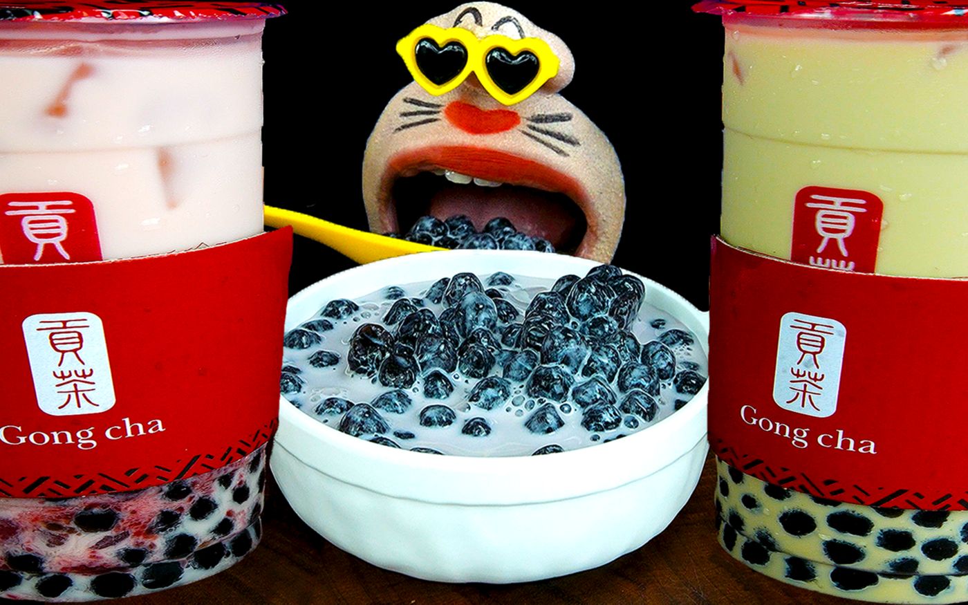 【RealMouth】三个木薯“贡茶”珍珠奶茶吃秀!