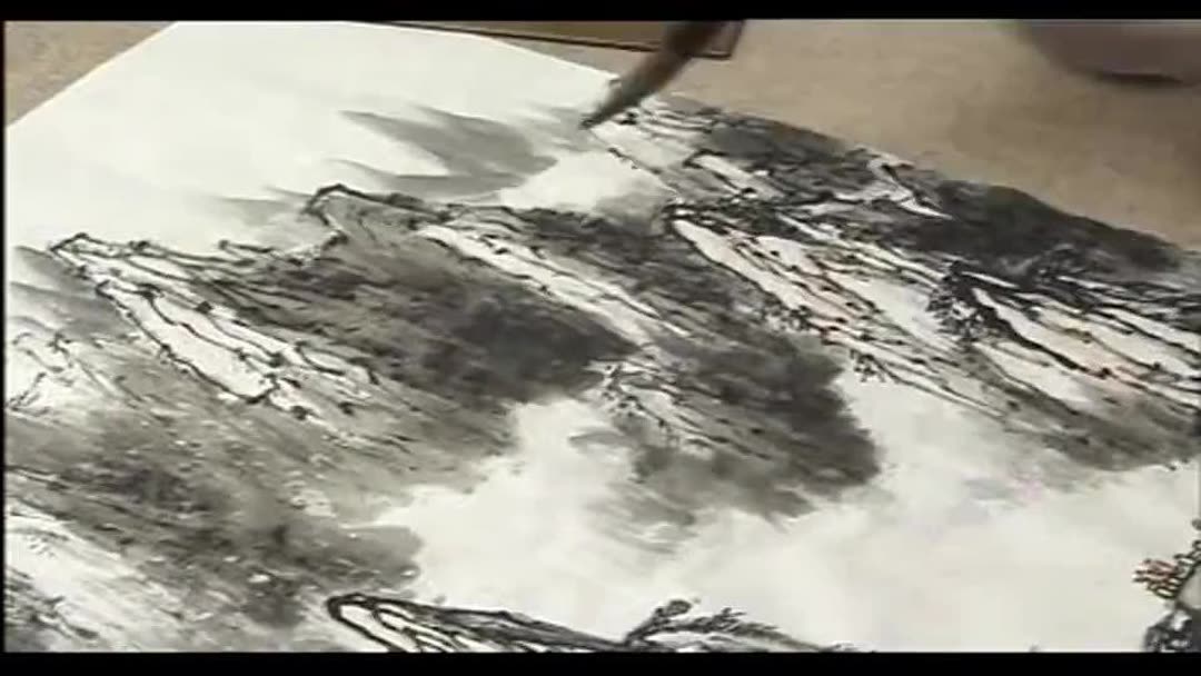 中国山水画教程视频