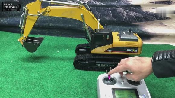 新款汇纳580液压版RC挖掘机模型开箱测试