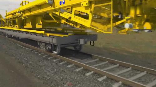 动画演示铁路枕木铺设过程,开眼界了