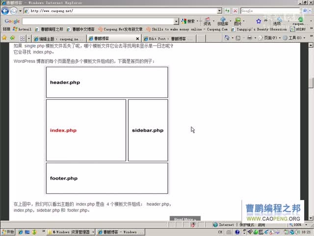 3.2 WORDPRESS模板PHP文件的结构(2) - 曹鹏WordPress