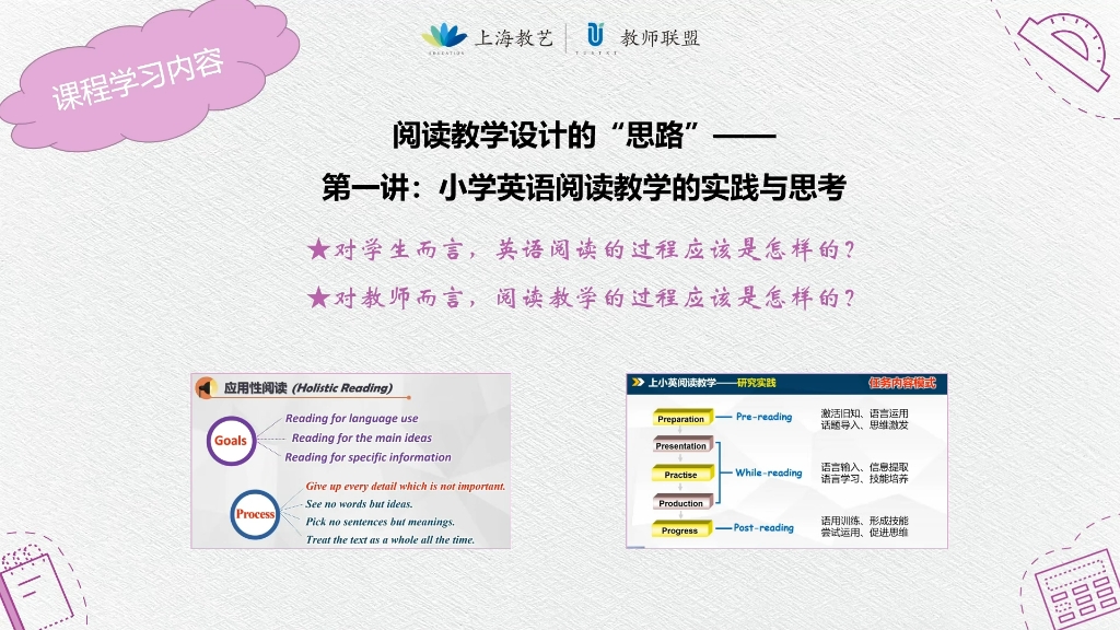 #小学英语阅读教学设计线上课程 8讲专家讲座-案例分析、6个优秀...