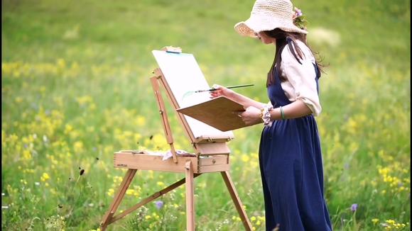 给朋友绘画工作室拍摄室外采风宣传片!#画画 #户外写生