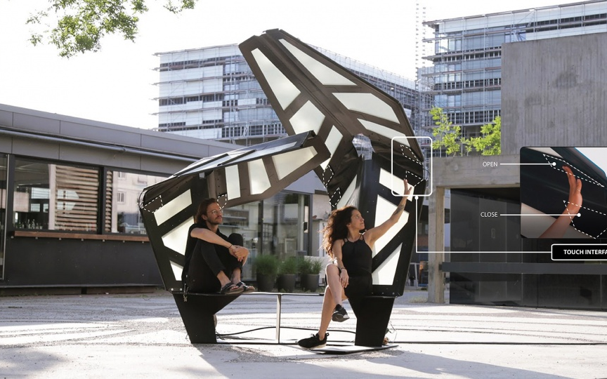 【前沿建筑】亭,不可思议!斯图加特设计仿生自适应折叠凉亭,实现与人...