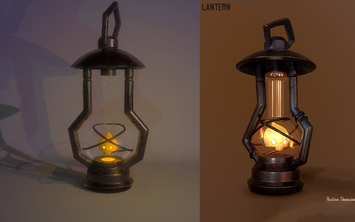 3dmax建模:游戏场景道具油灯制作全流程、灯光调整