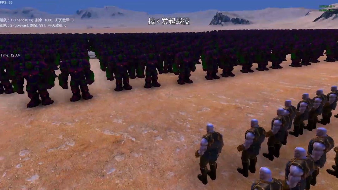 史诗战争模拟器:1000个灭霸碰到1000个反浩克钢铁侠会怎么样呢?