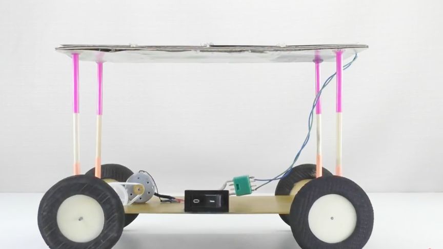 怎样自制一个最简单的太阳能汽车模型