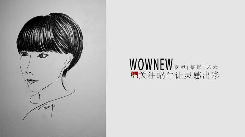 沙宣经典短发,日系手法裁剪,女士发型素描快速表现第9期